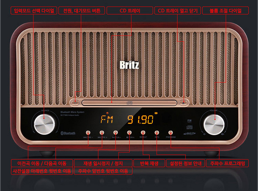 브리츠 BZ-T7800 일체형 미니 오디오 : 네이버 블로그